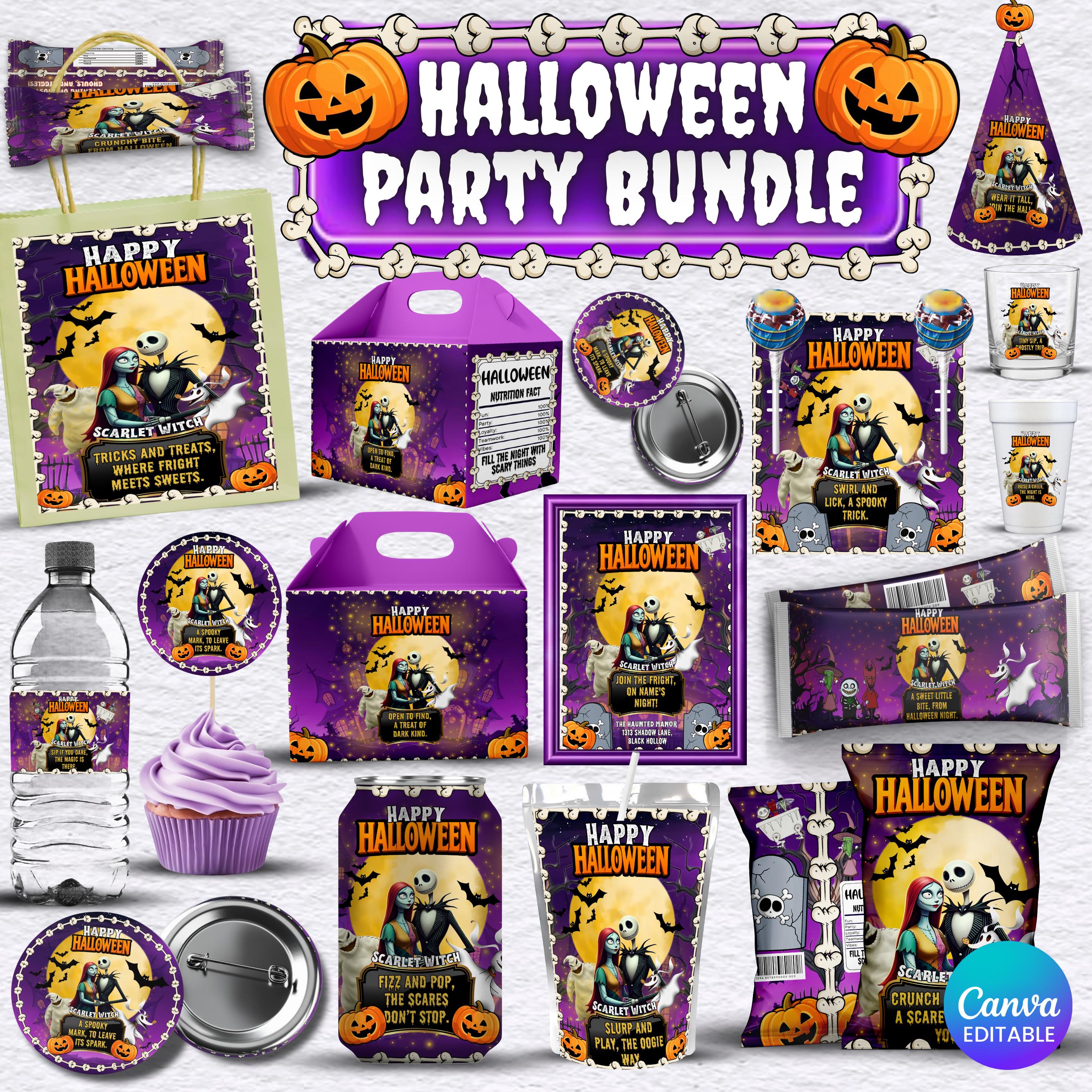 Halloween Birthday Invitation Bundle, Halloween Ghost Party Bundle ...
