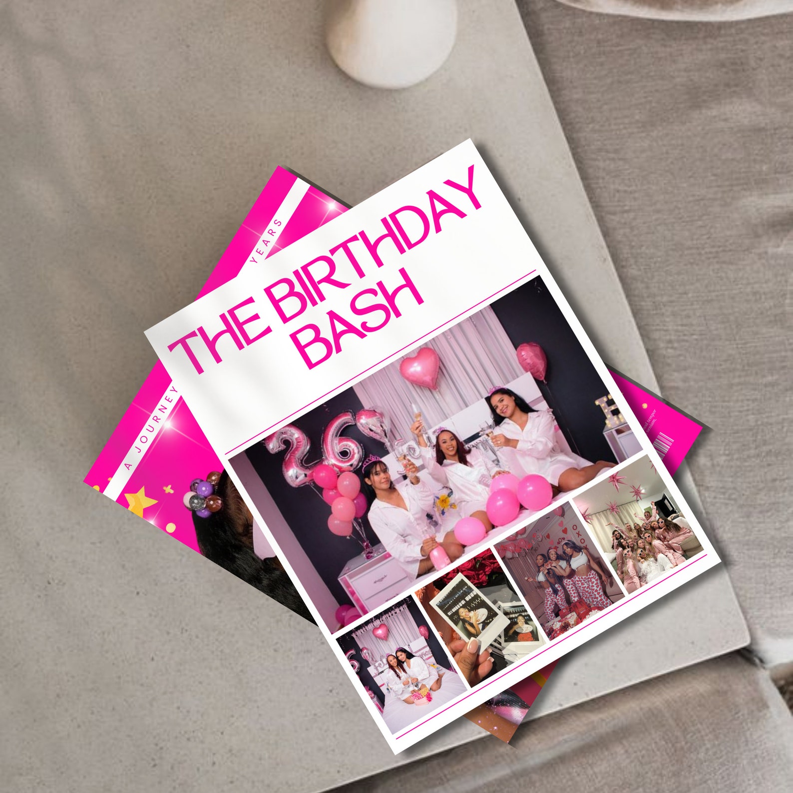 Editable Magazine Birthday Invitation Template, Birthday Magazine Canva ...