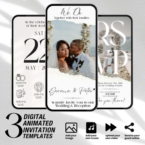Animated digital wedding invitations | Honestweddingadvice.com