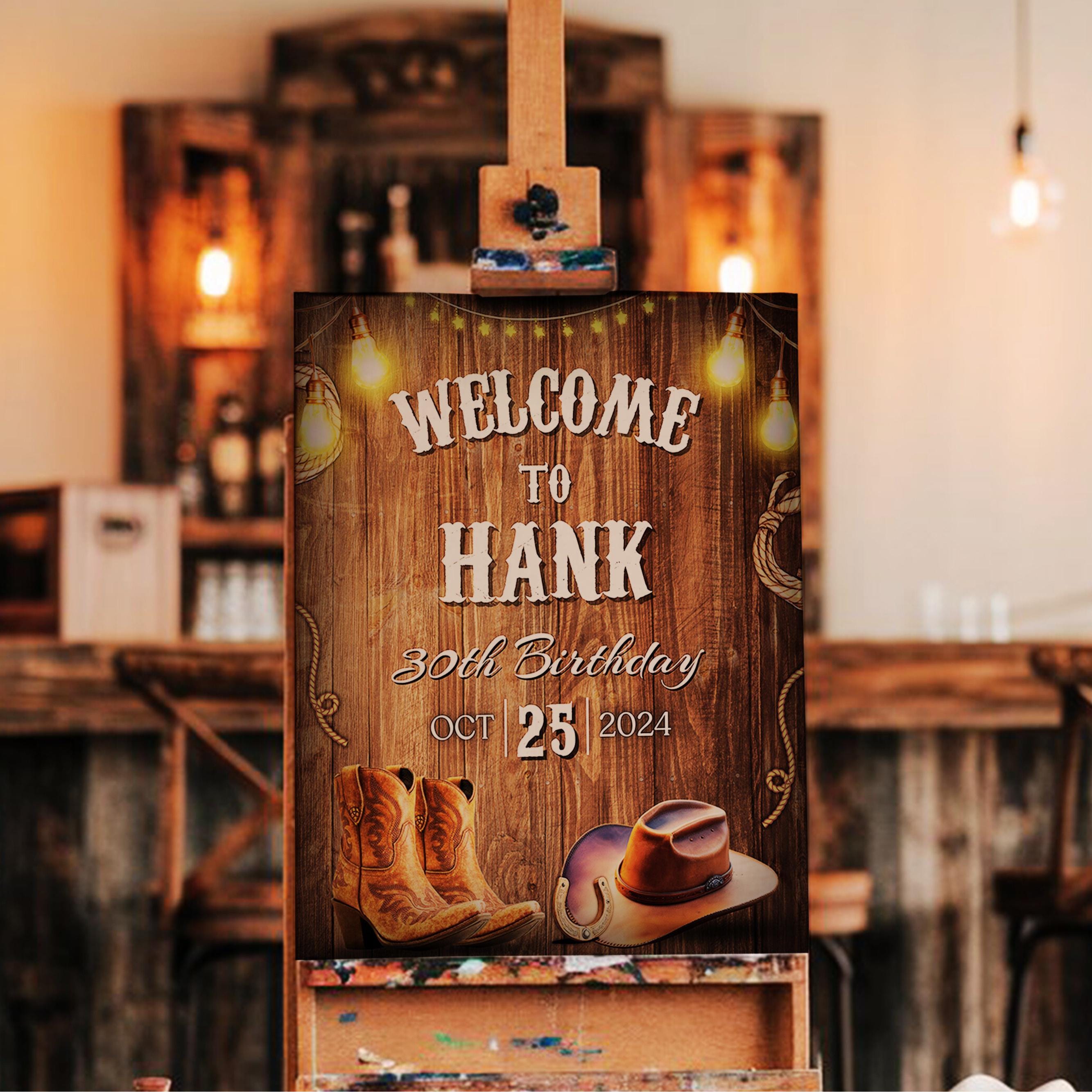 Western Hoedown Birthday Party Sign, Saddle up and Put Your Boots on ...