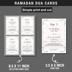 30 Ramadan Dua Cards 30 Day Dua Ramadan Printable 30 Day Ramadan Decor ...