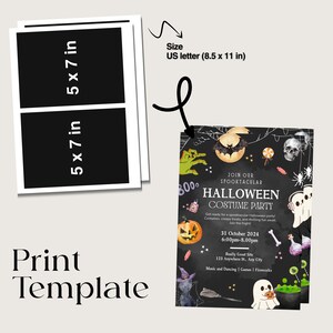 Halloween Party Invitation, Editable Horror Party Invite, Printable ...