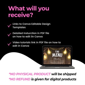 Hoedown Birthday Picture Menu, Full Picture Menu and Drink Card, Event ...