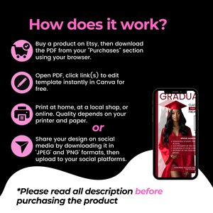 Graduation Magazine Template, High School Senior Graduation Magazine ...