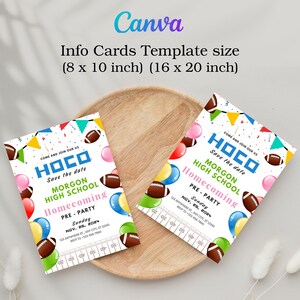 Homecoming Invitation, Editable Football Homecoming Invitation, 2024 ...