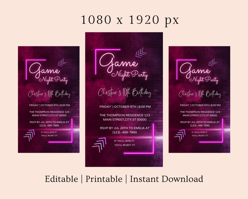 Late Night Game Flyer Game Night Flyer Template Game Night - Etsy