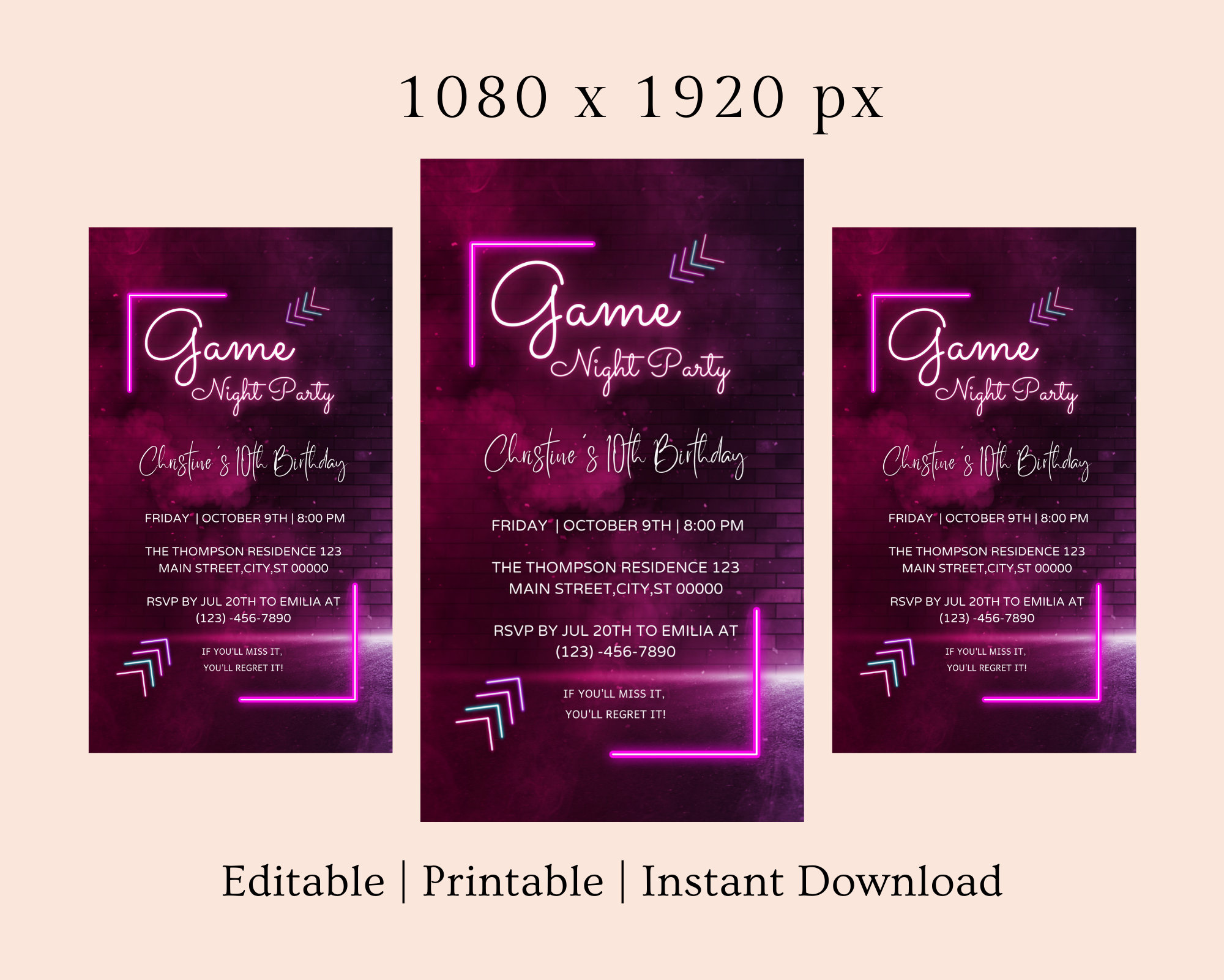 Late Night Game Flyer Game Night Flyer Template Game Night - Etsy