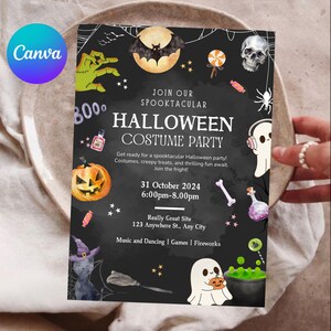 Halloween Party Invitation, Editable Horror Party Invite, Printable ...