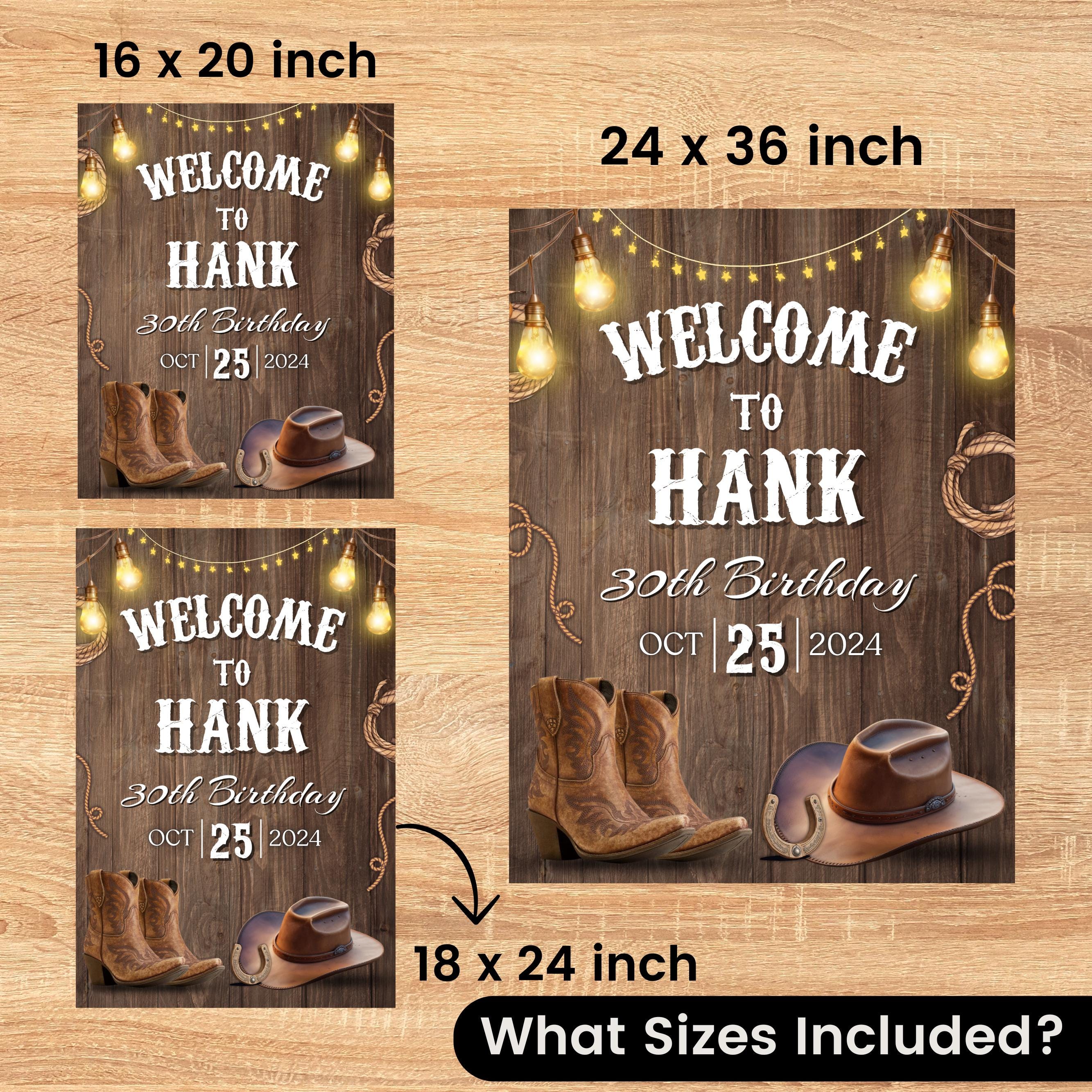 Western Hoedown Birthday Party Sign, Saddle up and Put Your Boots on ...