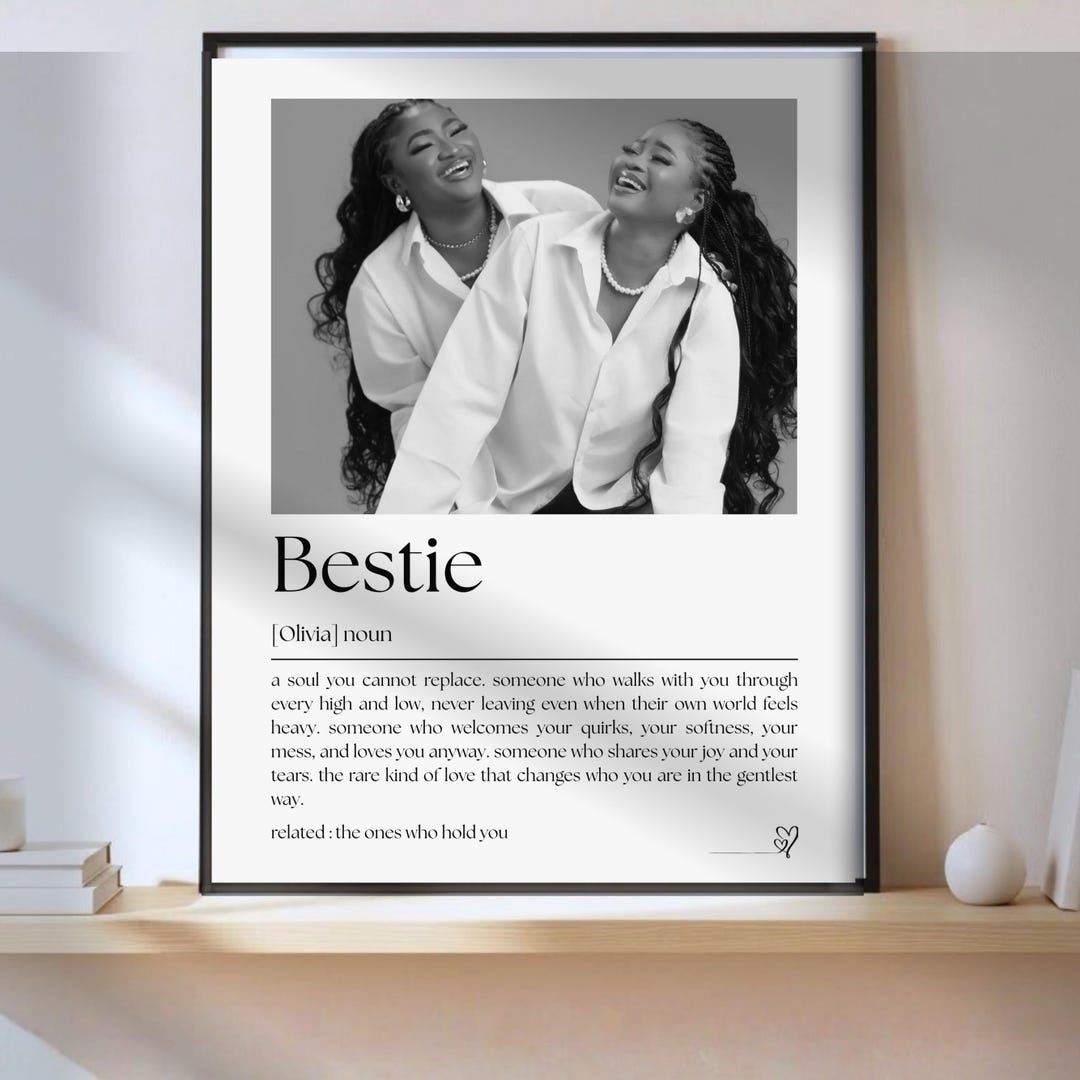 Best Friend Definition Photo Card Template,bestie Definition Photo ...