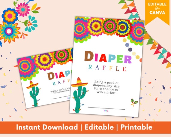 Fiesta Raffle Diaper Diaper Raffle Kit Diaper Raffle Baby - Etsy