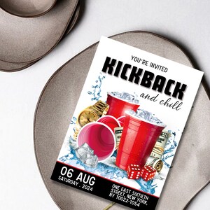 Kickback Flyer, Kickback Party Invitation, Edit With Free Canva, Party ...