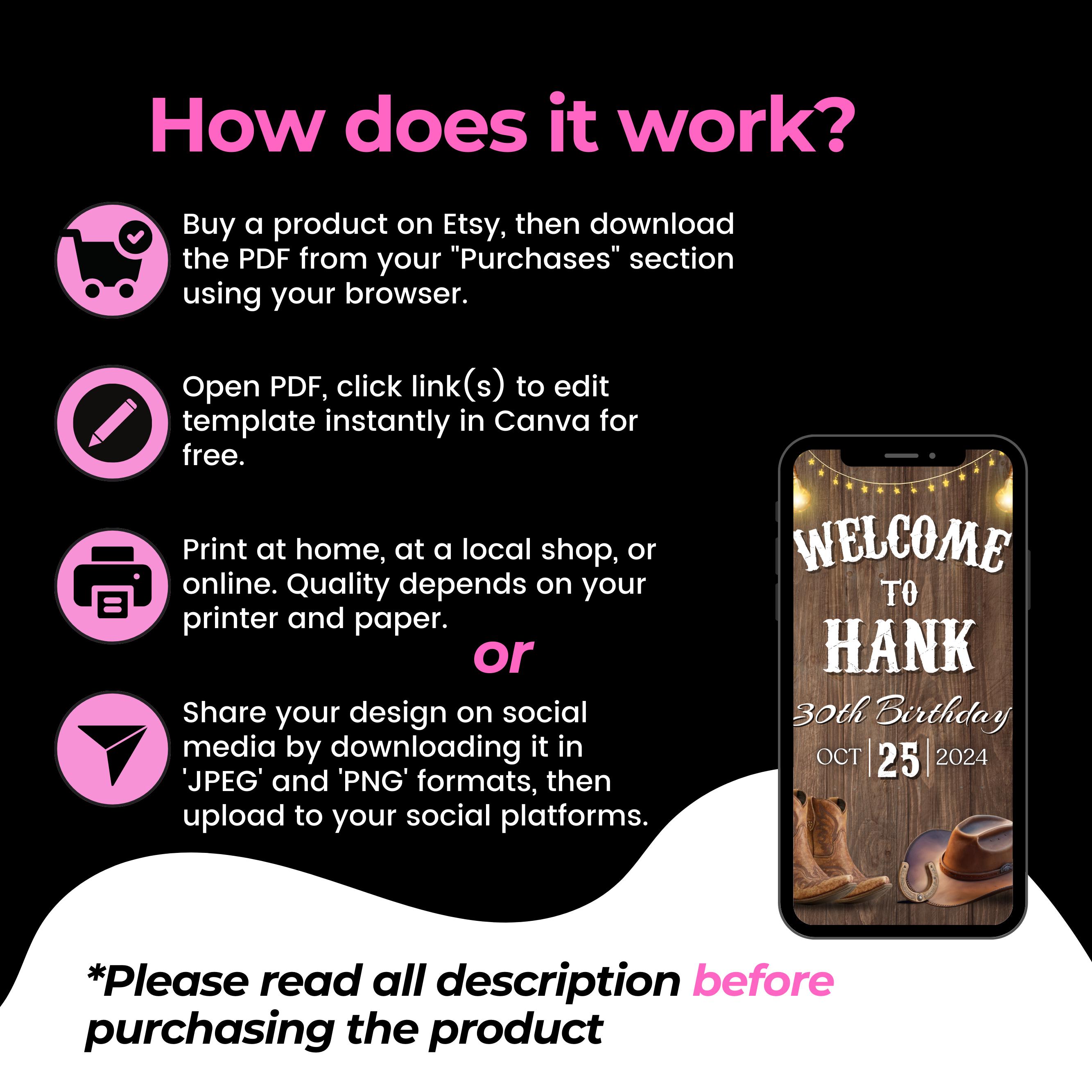 Western Hoedown Birthday Party Sign, Saddle up and Put Your Boots on ...