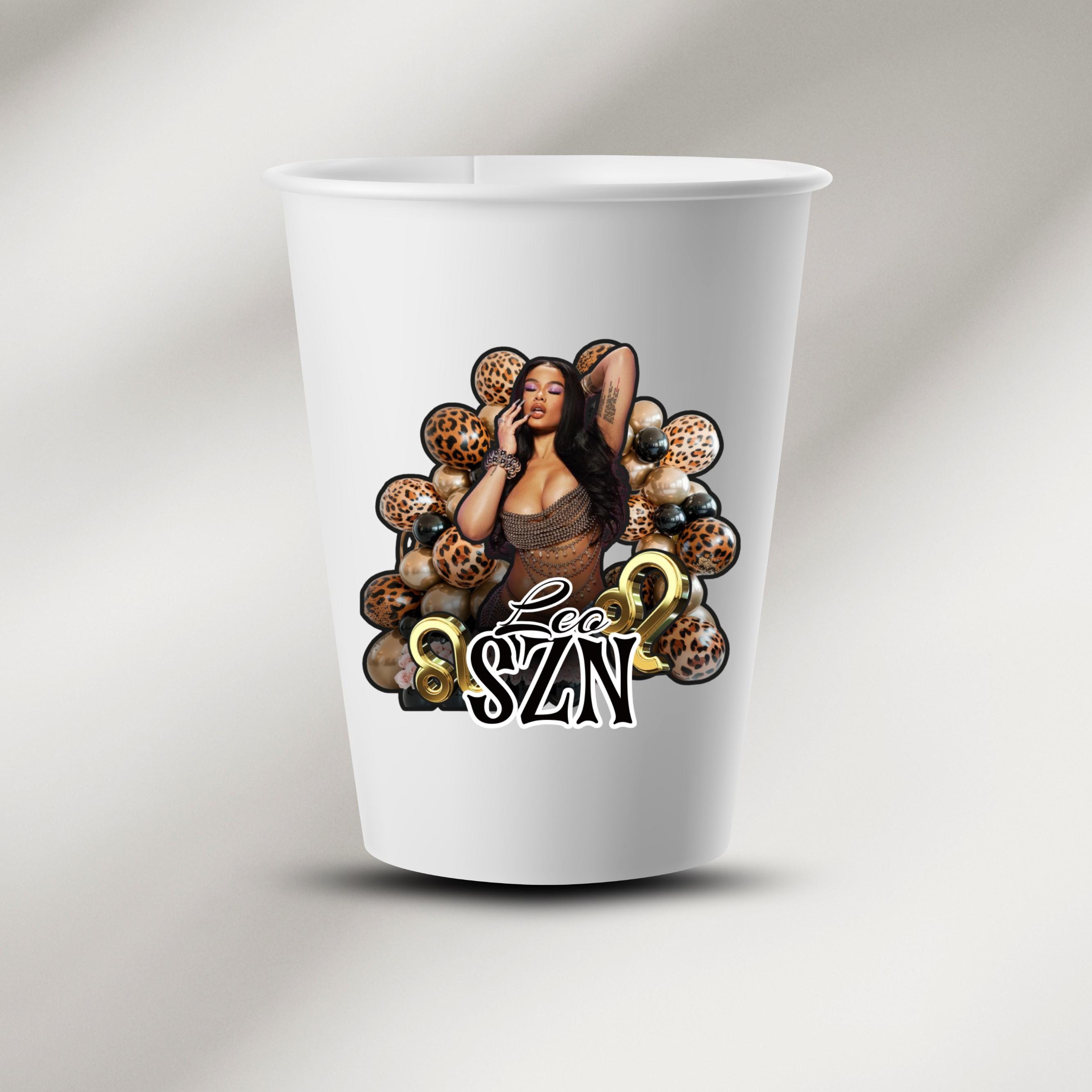 Cup Stickers, Styrofoam Cups, Styrofoam Cup Sticker Template, Birthday ...