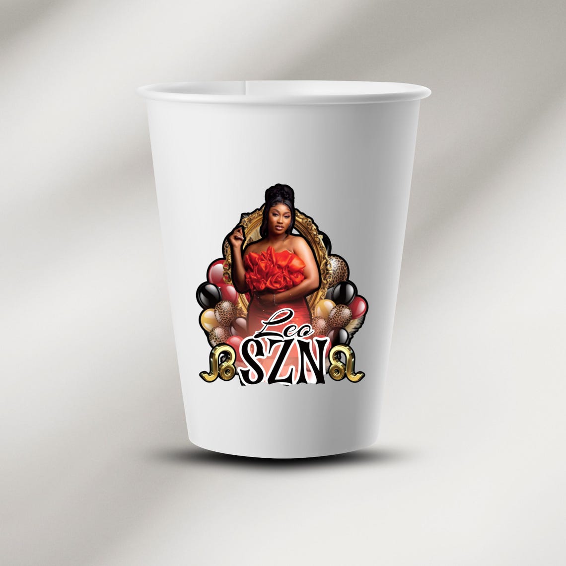 Styrofoam Cup Sticker Template, Editable Party Cup Template ...