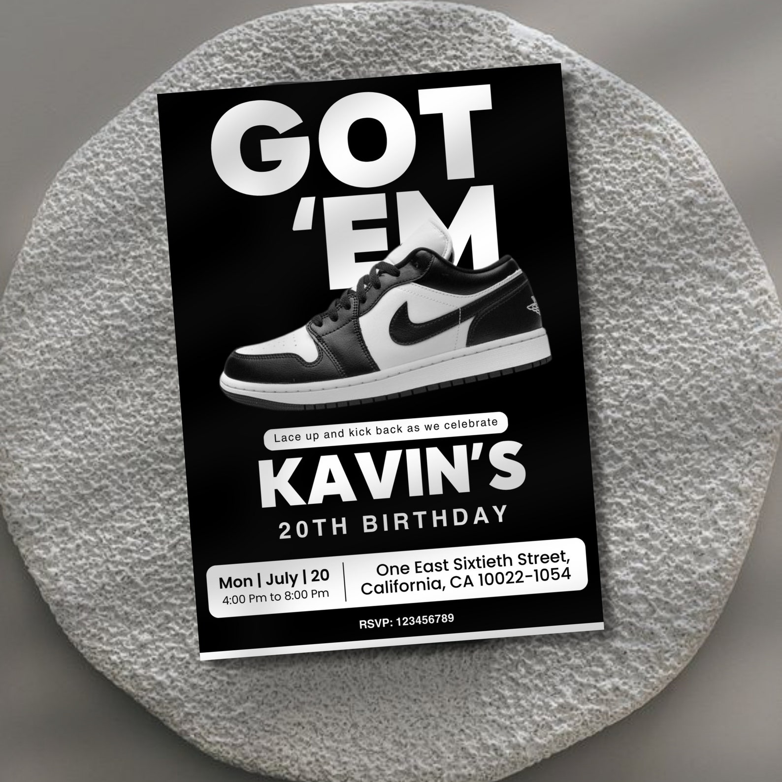 Editable Sneaker Birthday Party Invitation Template Sneaker Bash ...
