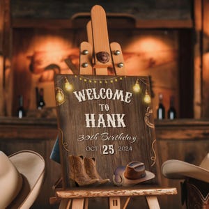 Western Hoedown Birthday Party Sign, Saddle up and Put Your Boots on ...
