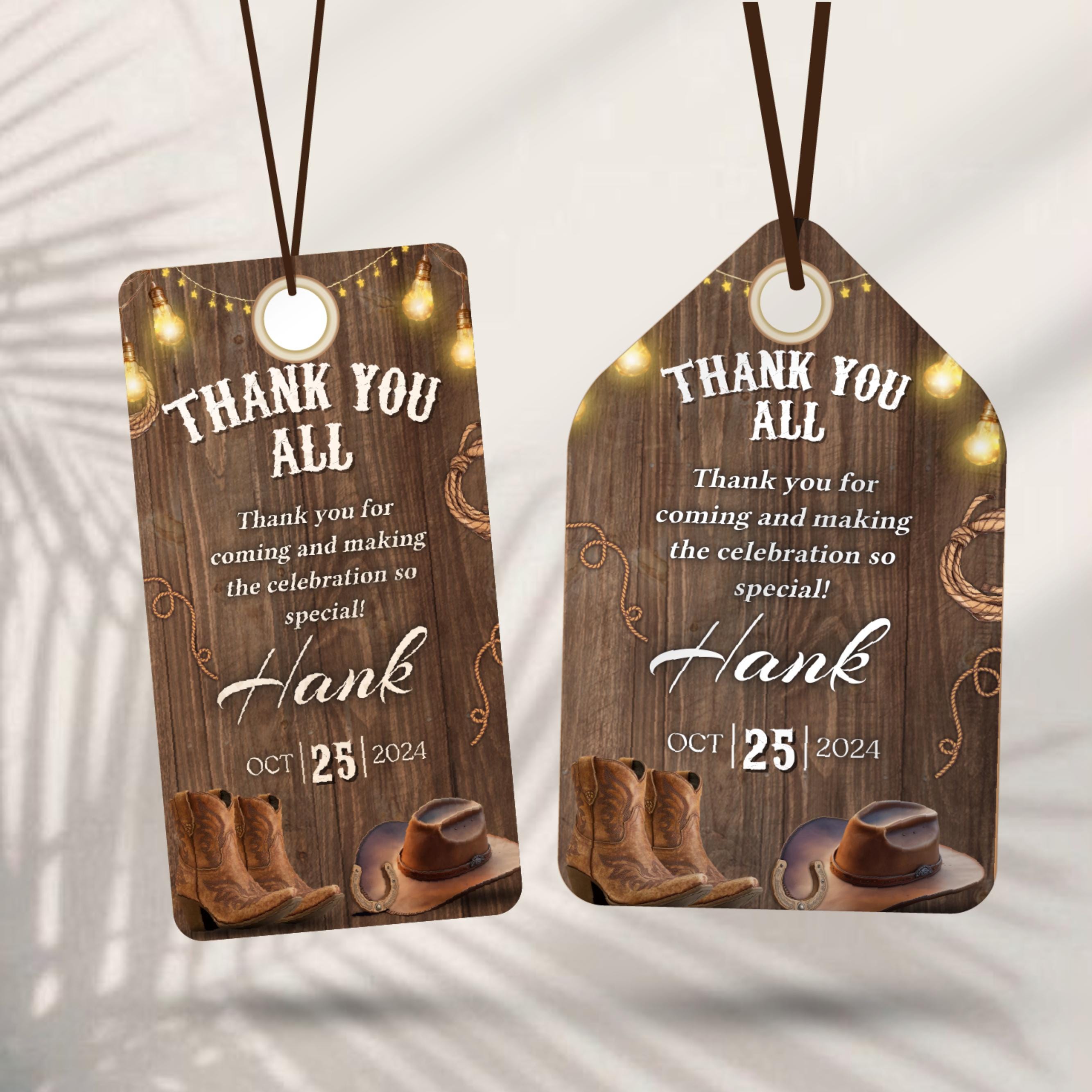 Editable Western Hoedown Birthday Bundle, Cowboy Boots Digital ...