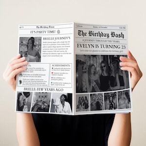 Editable Birthday Newspaper Template, Canva Birthday Newspaper ...