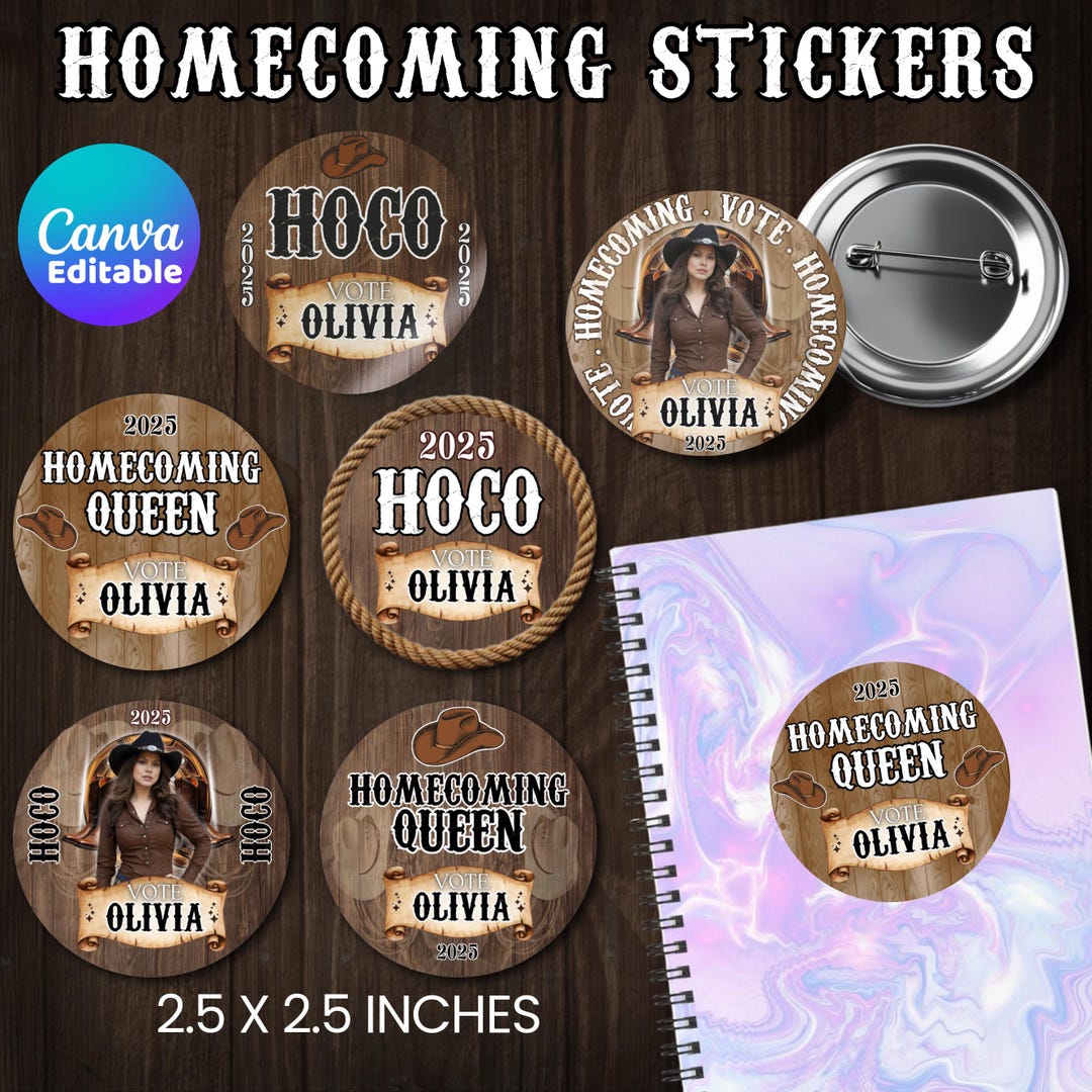 Vote Homecoming Stickers, Cowgirl Class Campaign Sticker, Hoedown Class ...