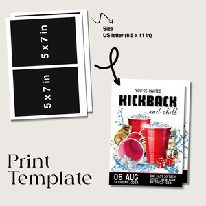 Kickback Flyer, Kickback Party Invitation, Edit With Free Canva, Party ...