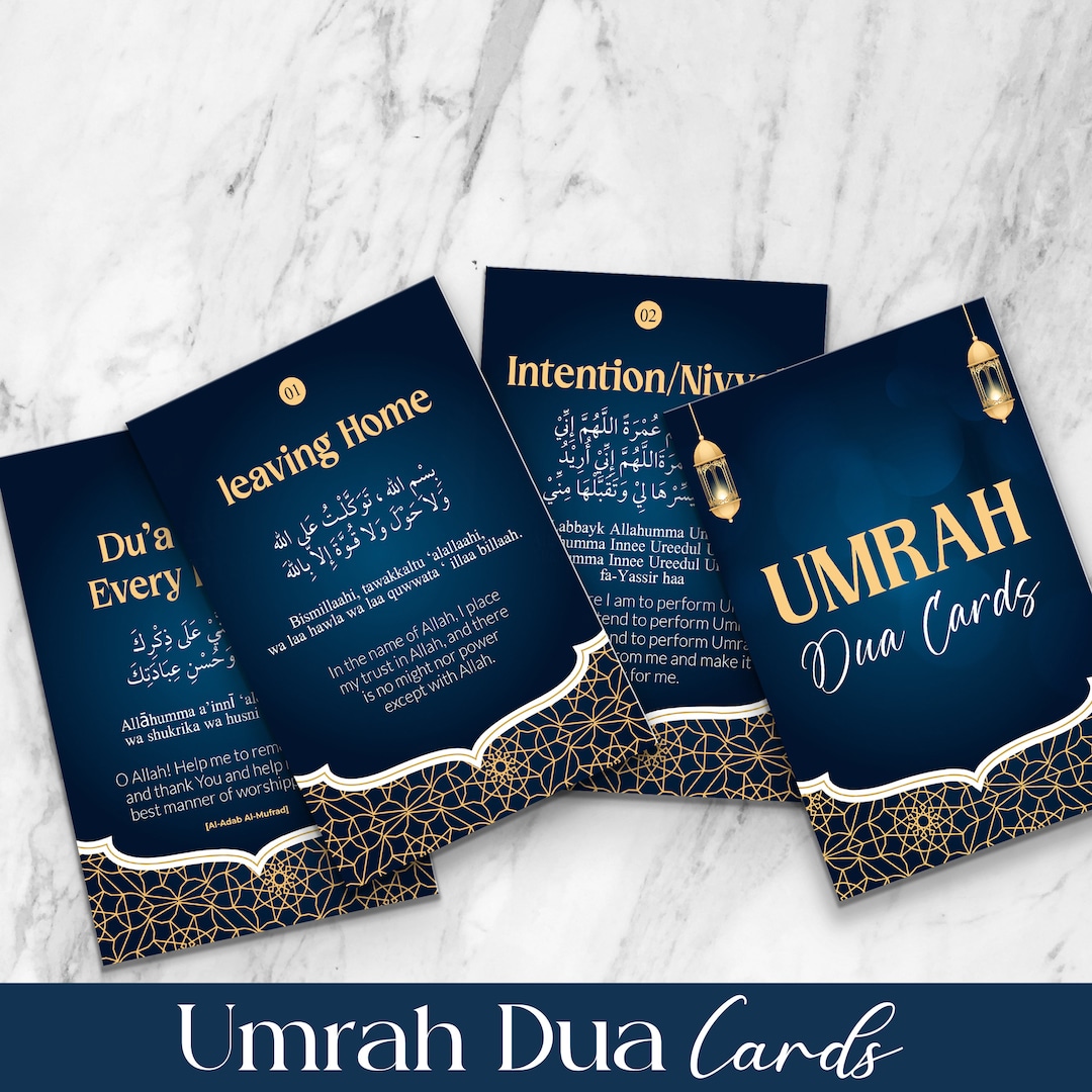 20 Umrah Dua Cards Printable, Umrah Flashcards, Umrah Mubarak Gift ...