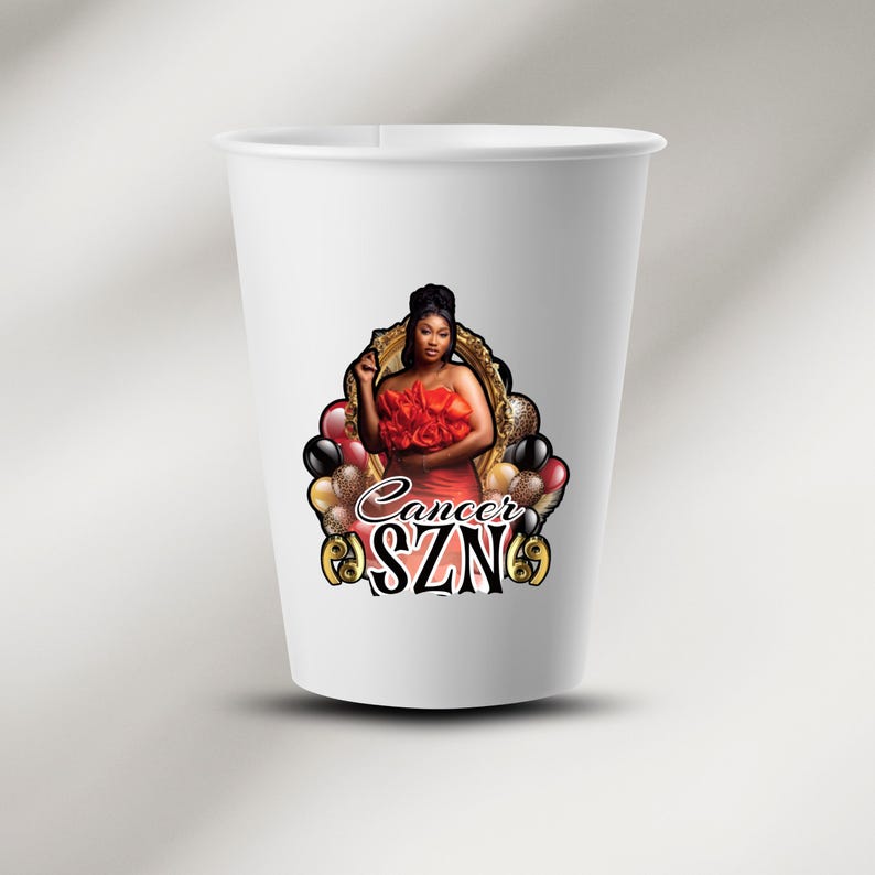Styrofoam Cup Sticker Template, Editable Party Cup Template ...
