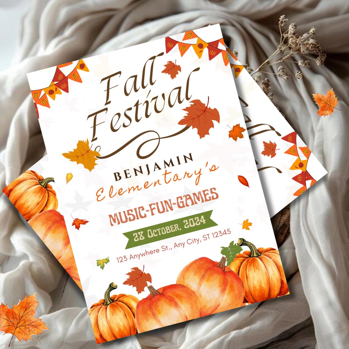 Fall Festival Invitation, Editable Fall Festival Flyer, Church Fall ...