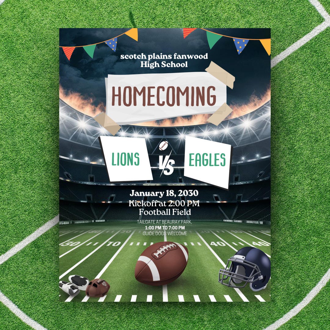 Homecoming Invitation, Editable Football Homecoming Invitation, 2024 ...