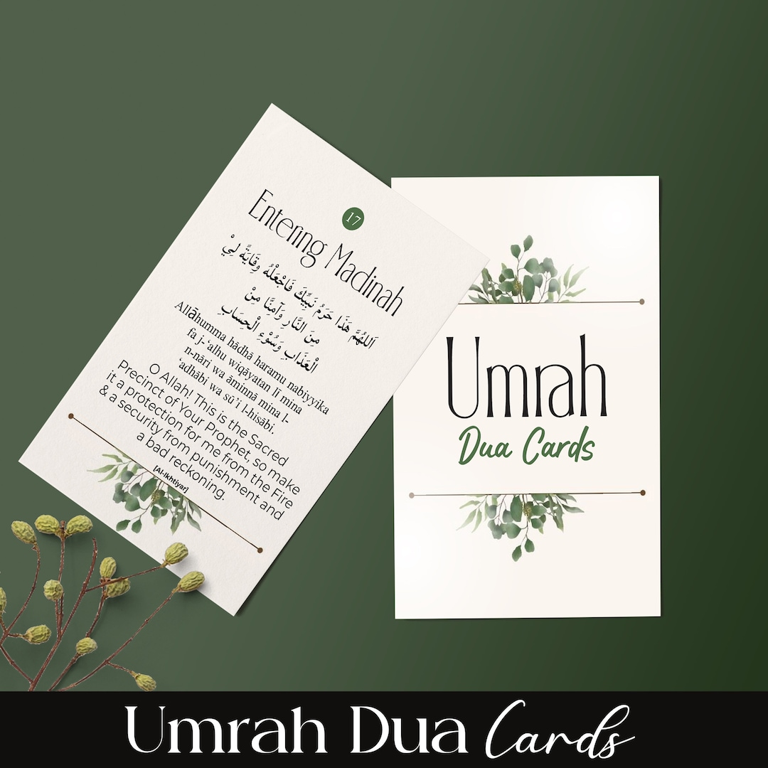 20 Umrah Dua Cards Printable, Umrah Flashcards, Umrah Mubarak Gift ...