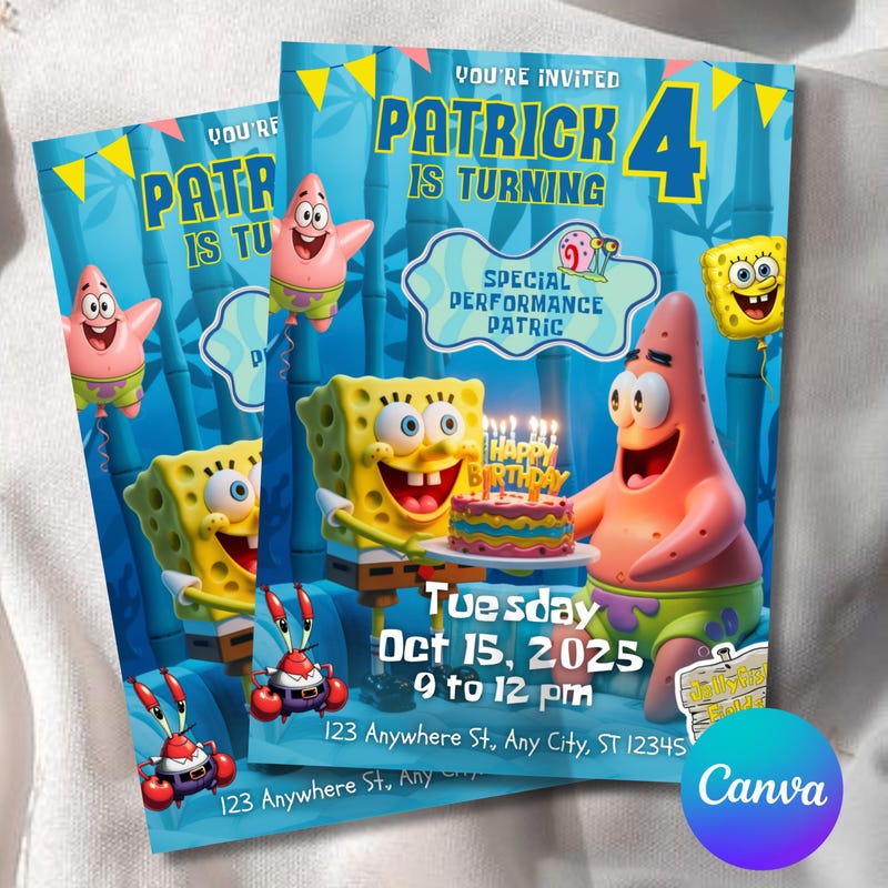 Spongebob Fonts for Canva - Etsy