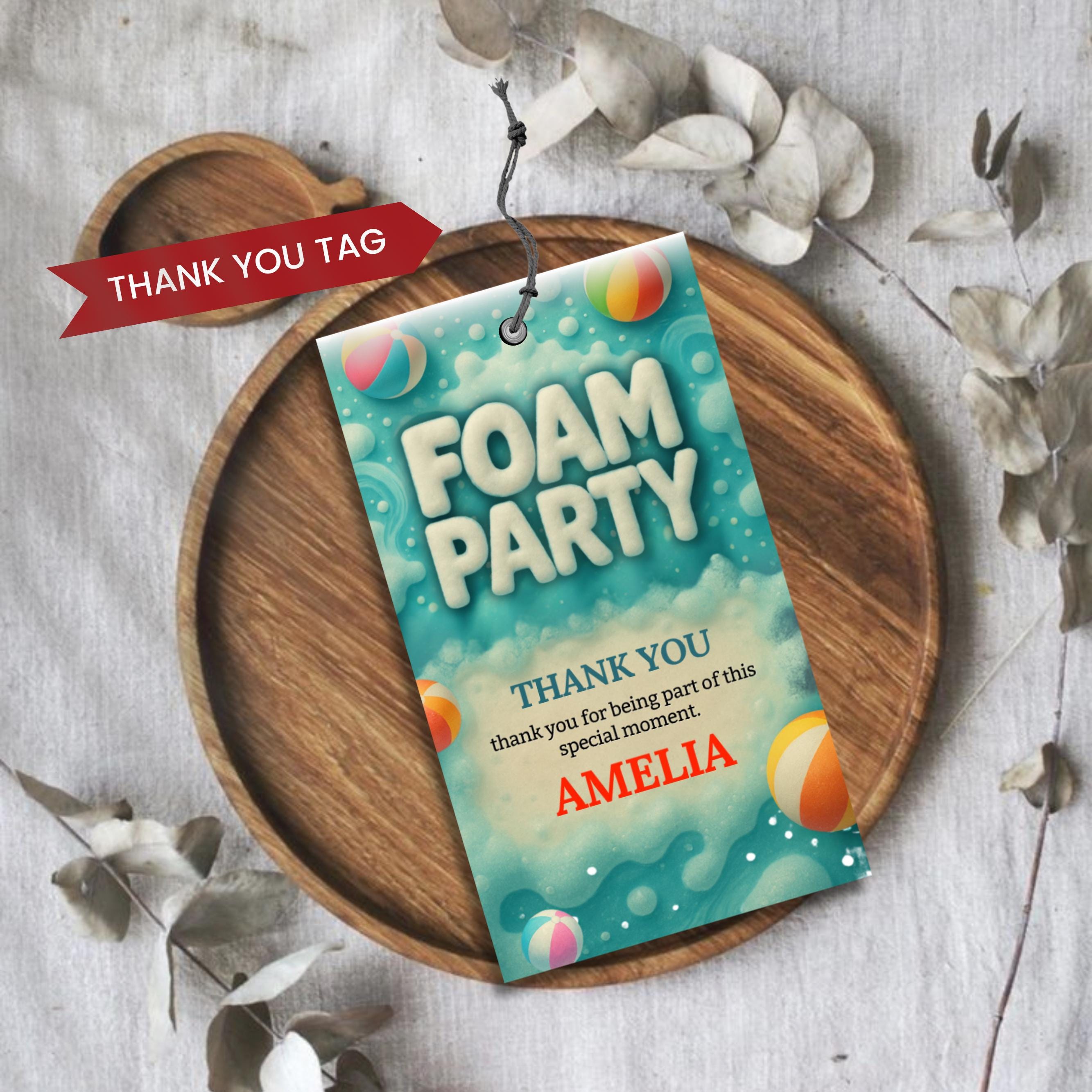 Foam Party Invitation, Editable Foam Party Invite, Bubble Birthday Card ...