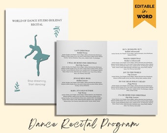 Performance Program Template - Etsy
