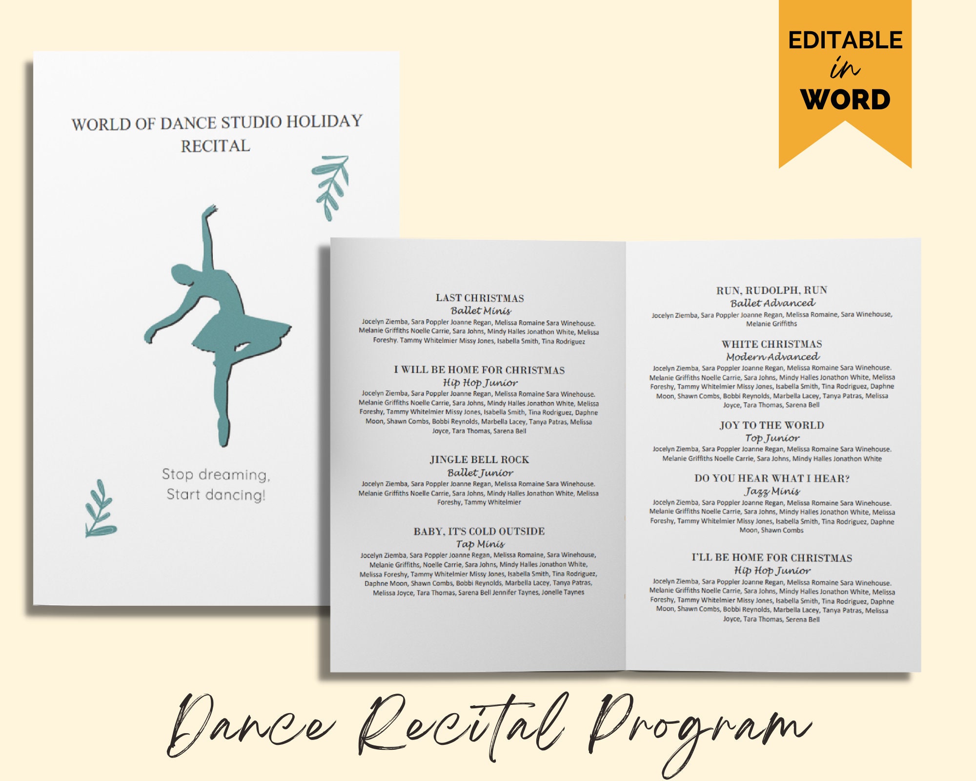 Dance Recital Program Ballet Recital Dance Recital Ad Etsy Dance Recital Program Ballet Recital Dance Recital Ad Etsy