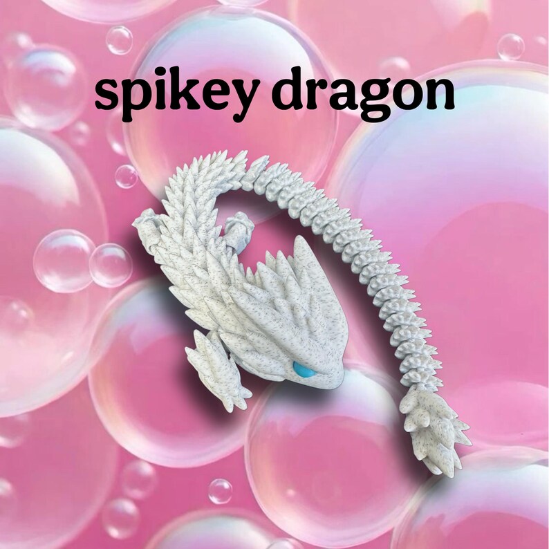 SPIKEY DRAGON - 3D Printed Articulated Fidget Toy - Etsy
