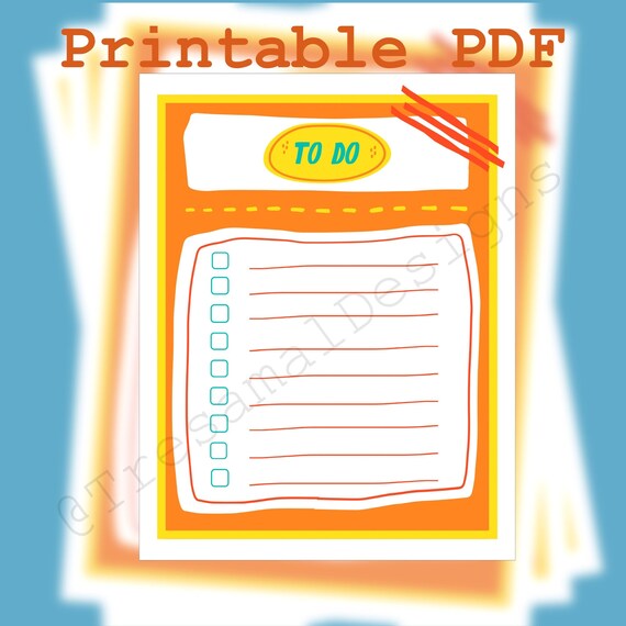 Colorful Organic Shapes to Do List for Organization - Etsy