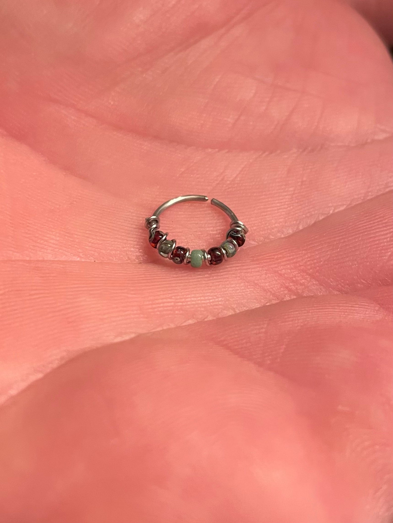 Picasso Bead Boho Nose Rings Nose Hoop Cartilage Hoop - Etsy