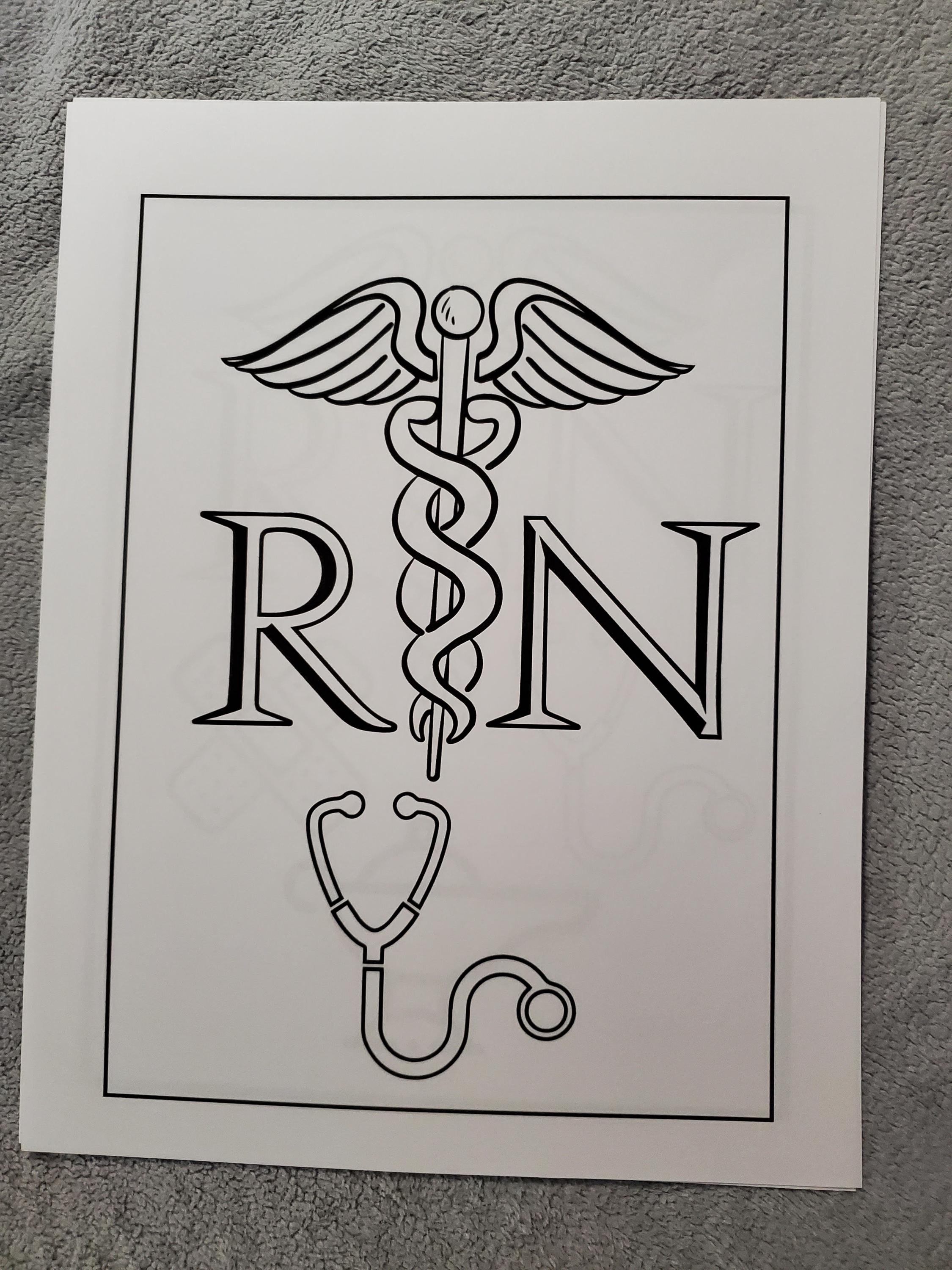 Coloring Page for Nursing Students and Working Nurses Digital Download ...