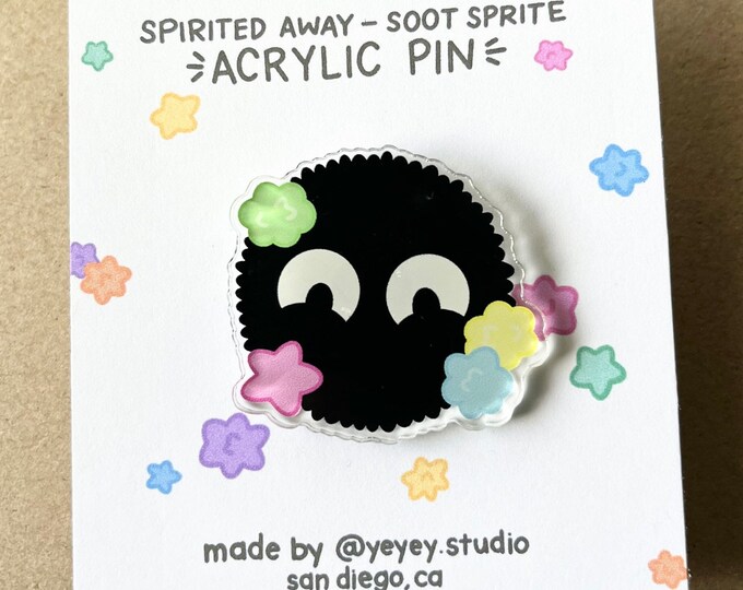 Acrylic Pin Soot Sprite and Stars — Fan Art/studio Ghibli/spirited Away ...