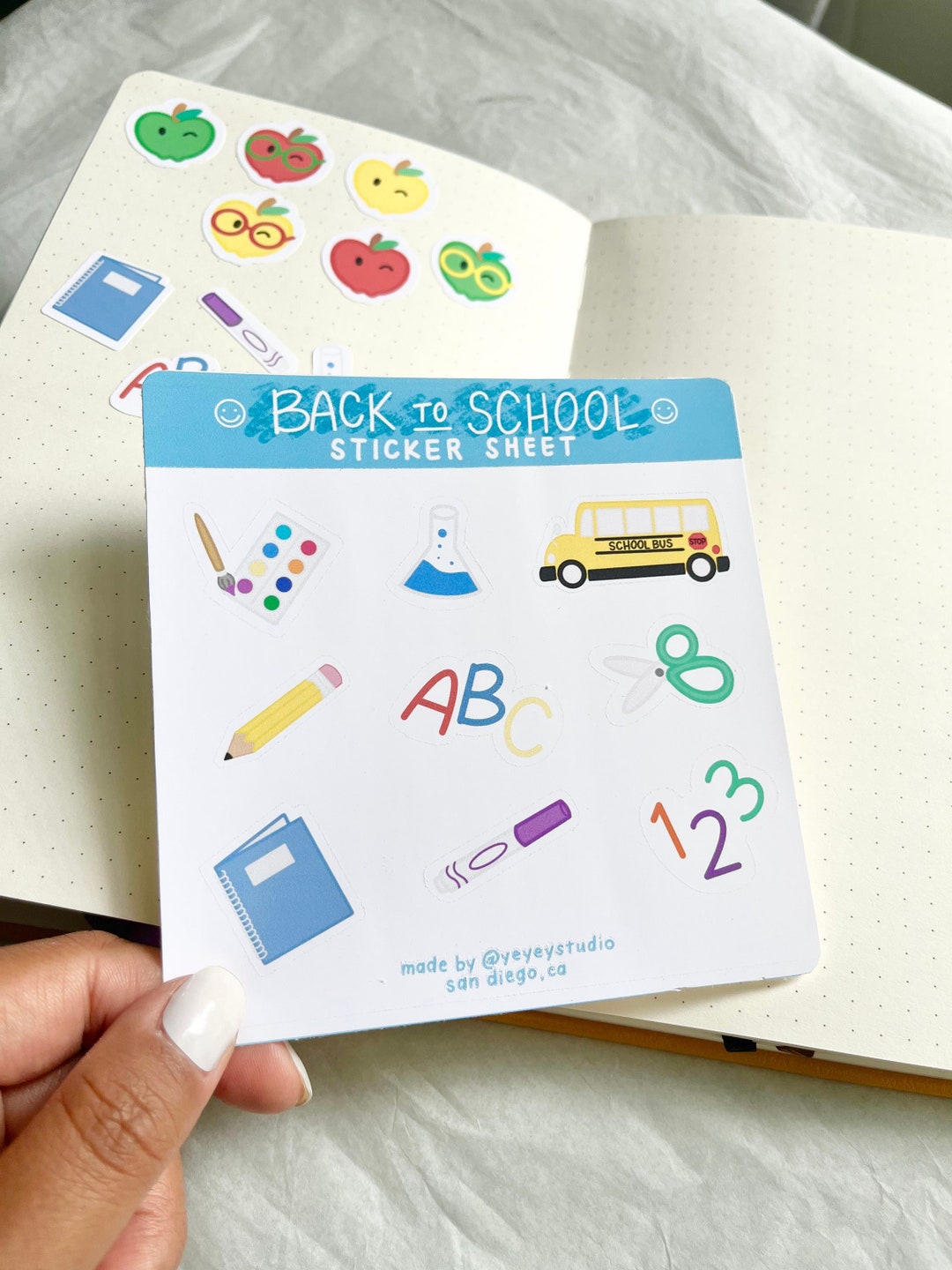 Back to School Sticker Sheets 1 & 2 — School Stickers / Stickers for ...