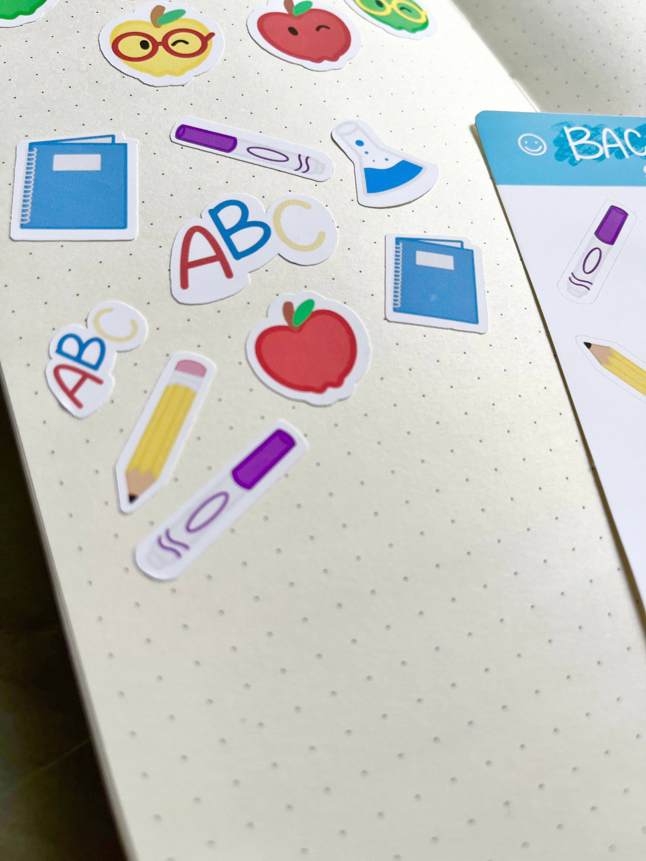 Back to School Sticker Sheets 1 & 2 — School Stickers / Stickers for ...
