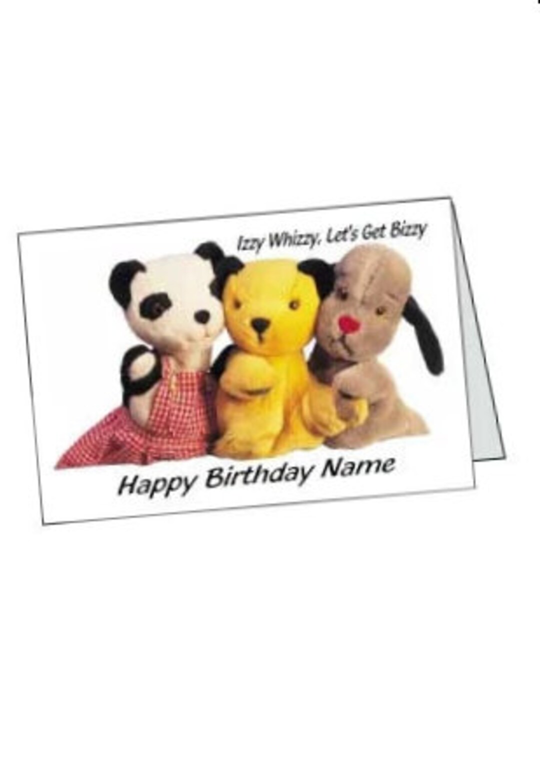 SOOTY AND SWEEP Greeting Card Handmade Self Designed A5 / A6 Birthday ...