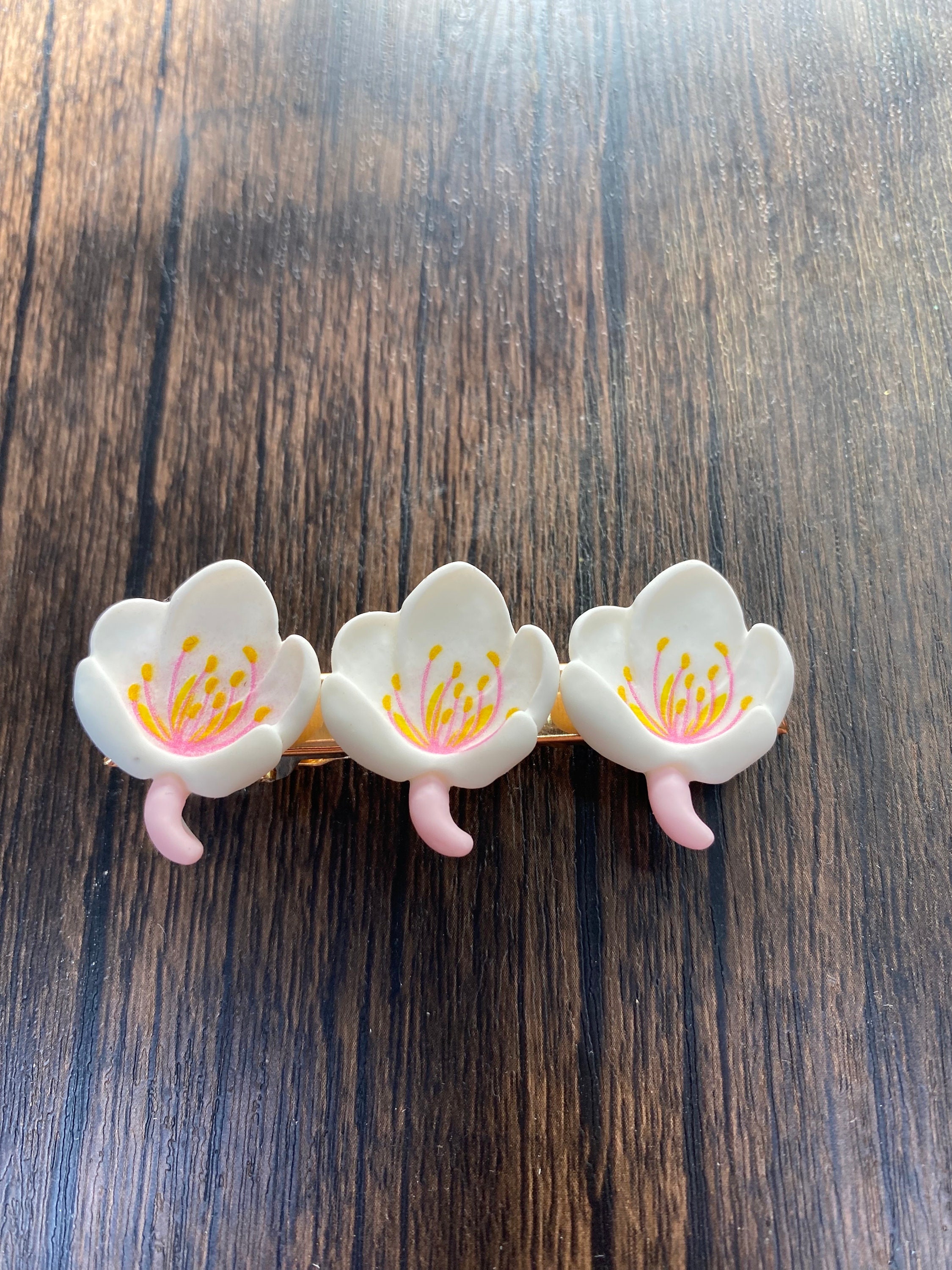 Hawaiian Hibiscus Flower Hair Clip, Spring Floral Hairclip, Cherry ...