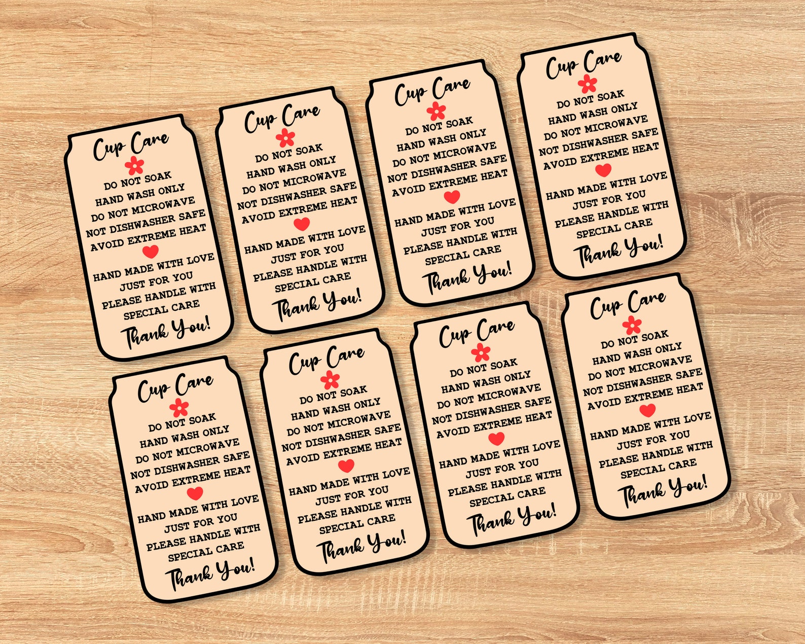 Libbey Glass Can Cup Care Card Png, Ready to Print and Cut Care ...