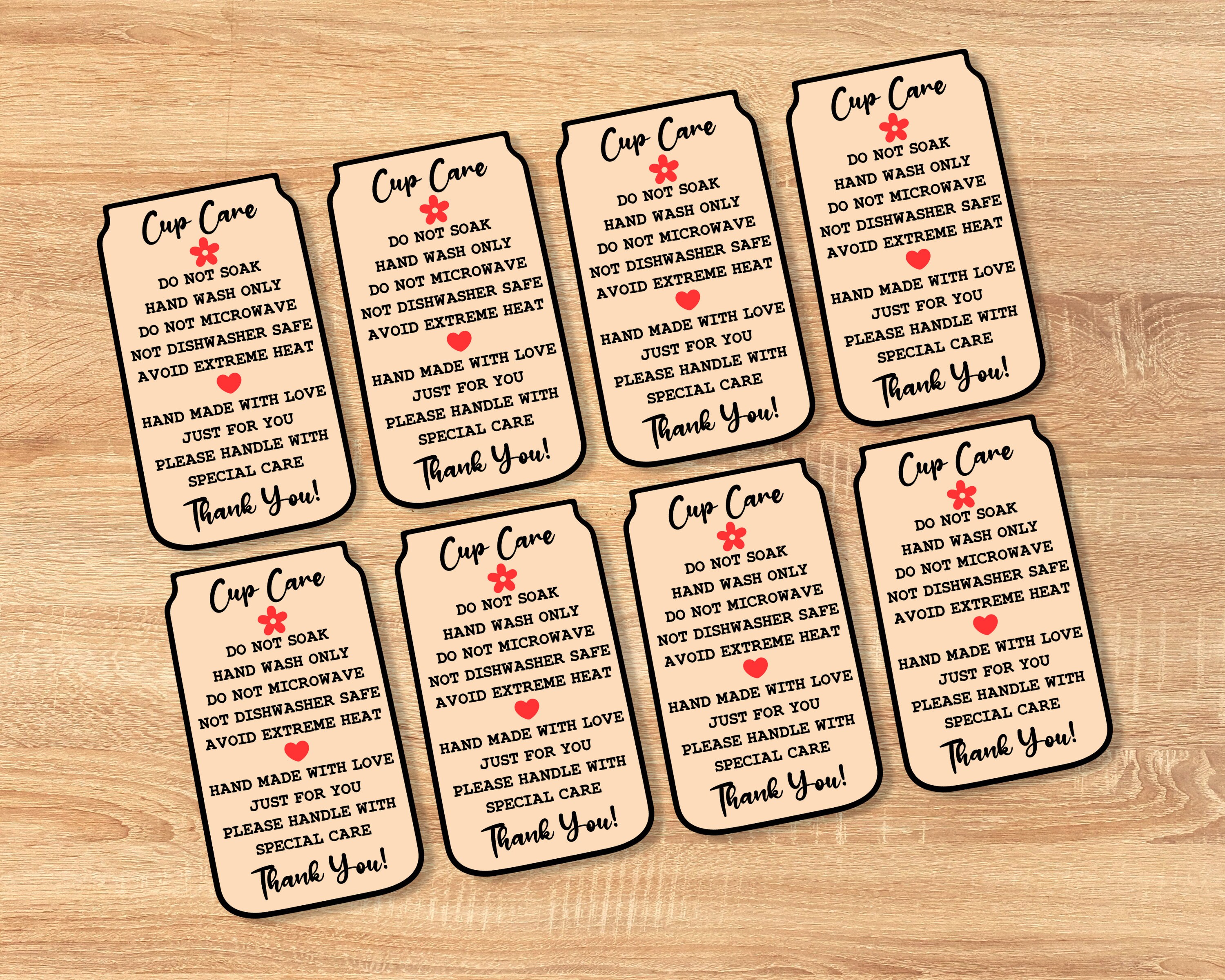 Libbey Glass Can Cup Care Card Png, Ready to Print and Cut Care ...