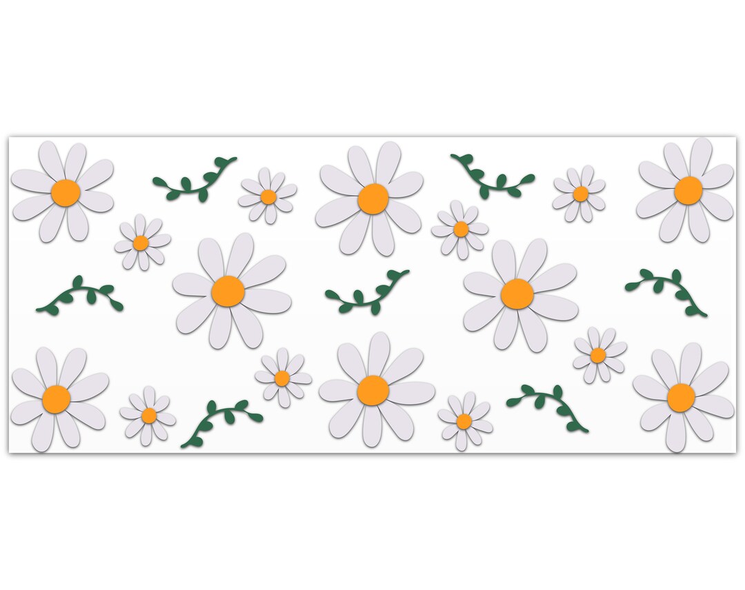 Spring Daisy Libbey Glass Wrap Svg Summer Daisy Flower Svg - Etsy
