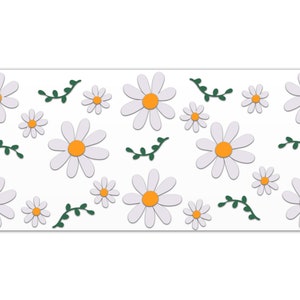 Spring Daisy Libbey Glass Wrap Svg, Summer Daisy Flower Svg 16oz Libby ...