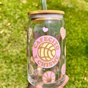 Cafecito Y Chisme SVG Libbey Glass Wrap Svg, Pan Dulce Concha 16oz ...