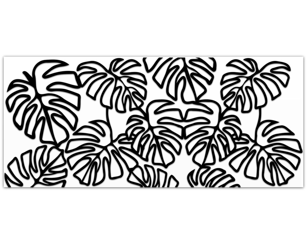Monstera Svg Libbey Glass Wrap Svg Tropical Leaves Svg 16oz - Etsy