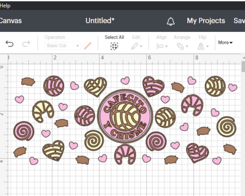 Cafecito Y Chisme Svg Libbey Glass Wrap Svg Pan Dulce Concha Etsy